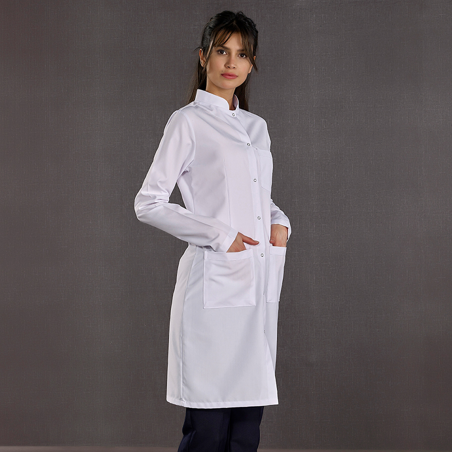 Female Doctor Judge Collar Visiting Apron (Alpaca Fabric)